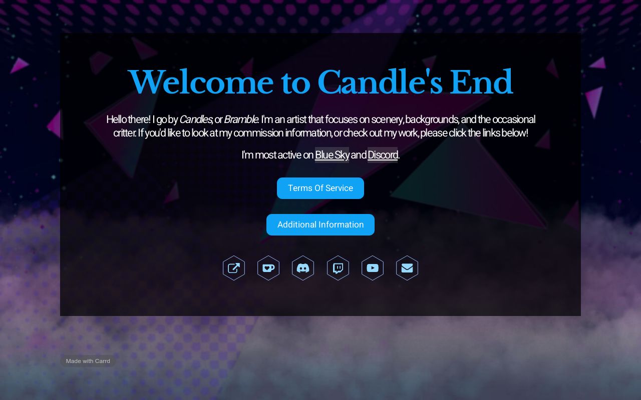 Candles End @ Carrd.co